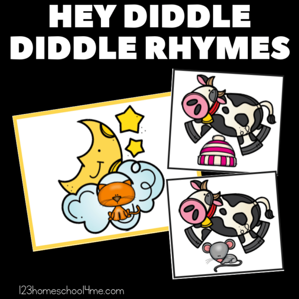 FREE Hey Diddle Diddle Printable Rhyming Activities