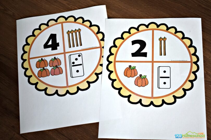 FREE Pumpkin Pie Number Sense Activities for Preschoolers