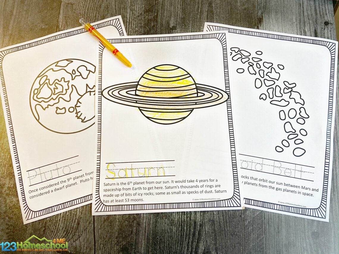 🪐 FREE Printable Solar System Planet Coloring Pages
