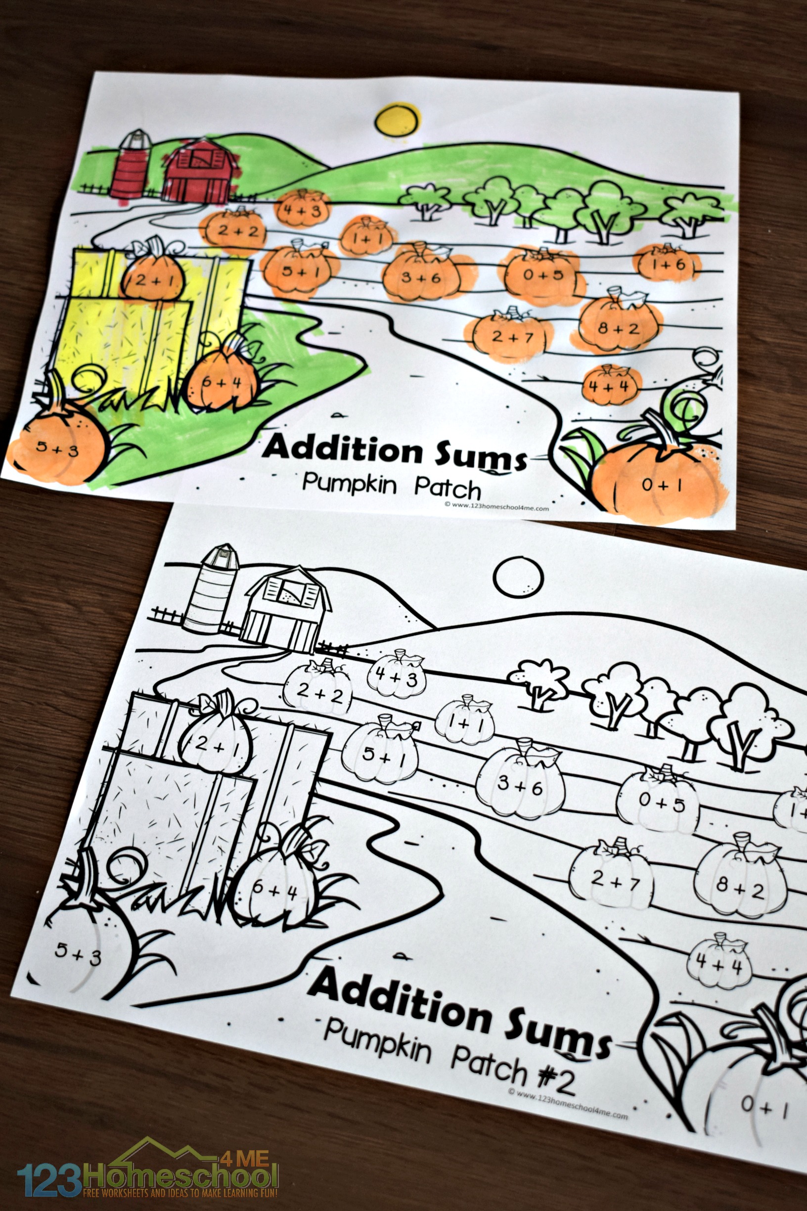 🎃 FREE Pumpkin Sums Addition Math Game