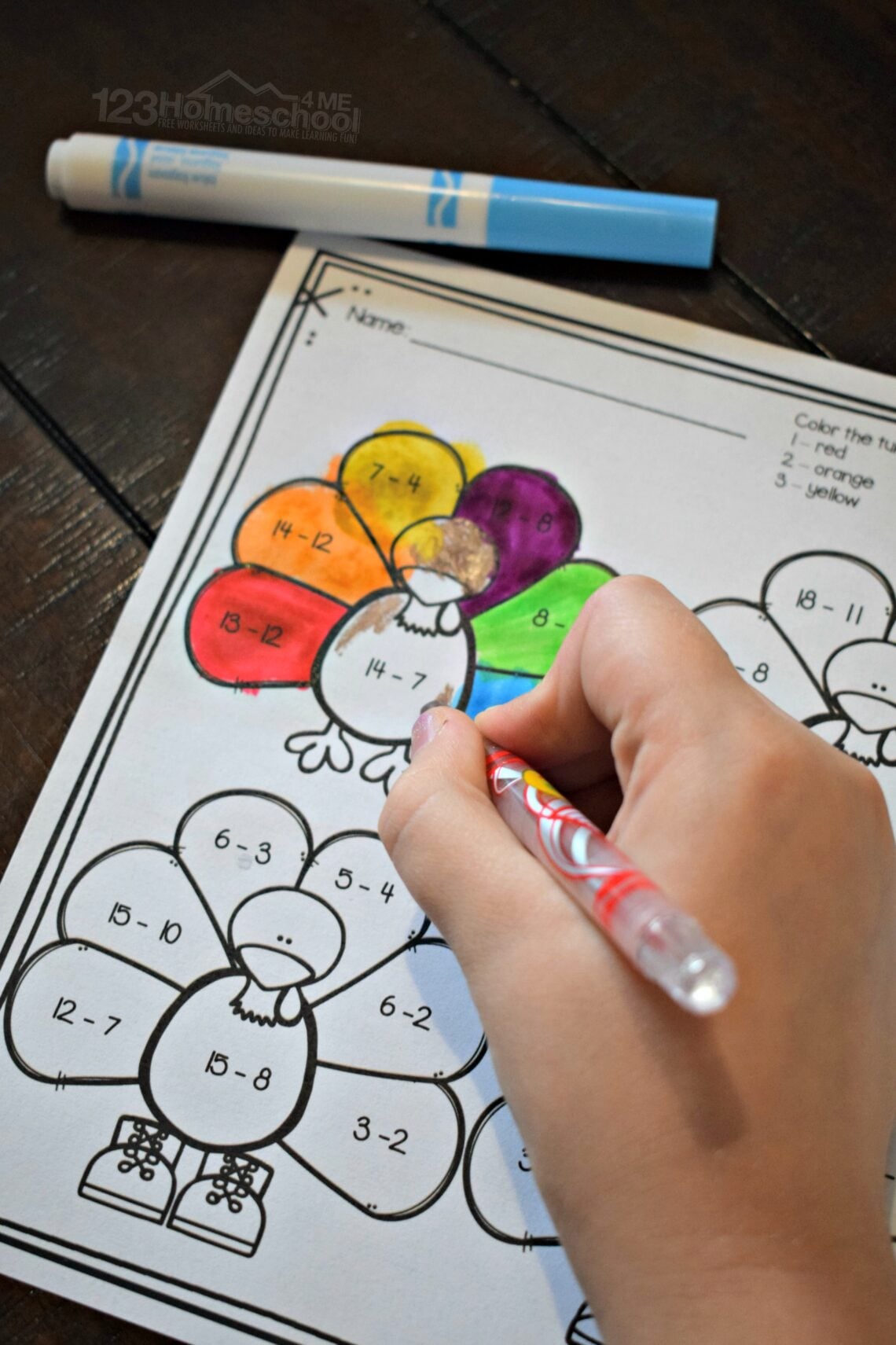 FREE Turkey Subtraction - Thanksgiving Math Worksheets