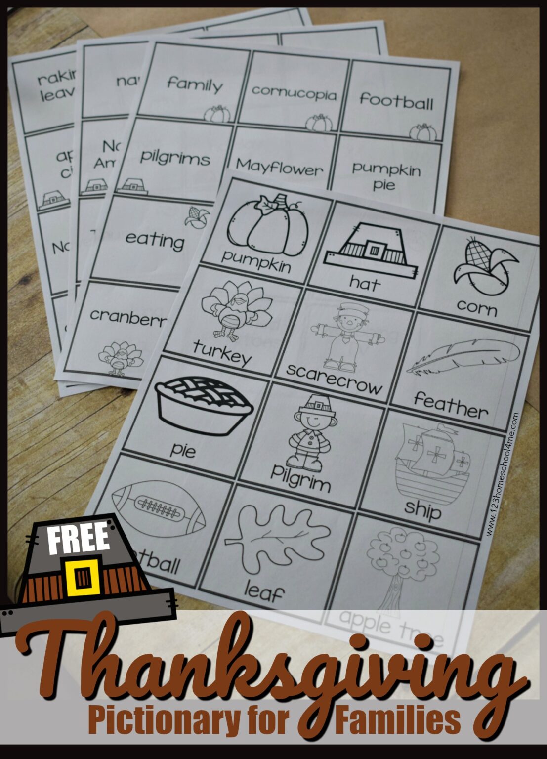 🦃 Thanksgiving Theme Noun Hunt Worksheets (Free Printable)