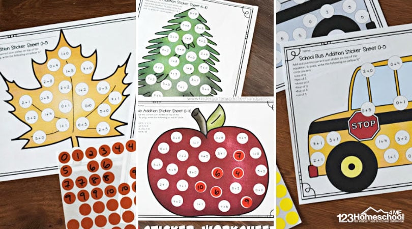 20 Sticker Worksheets