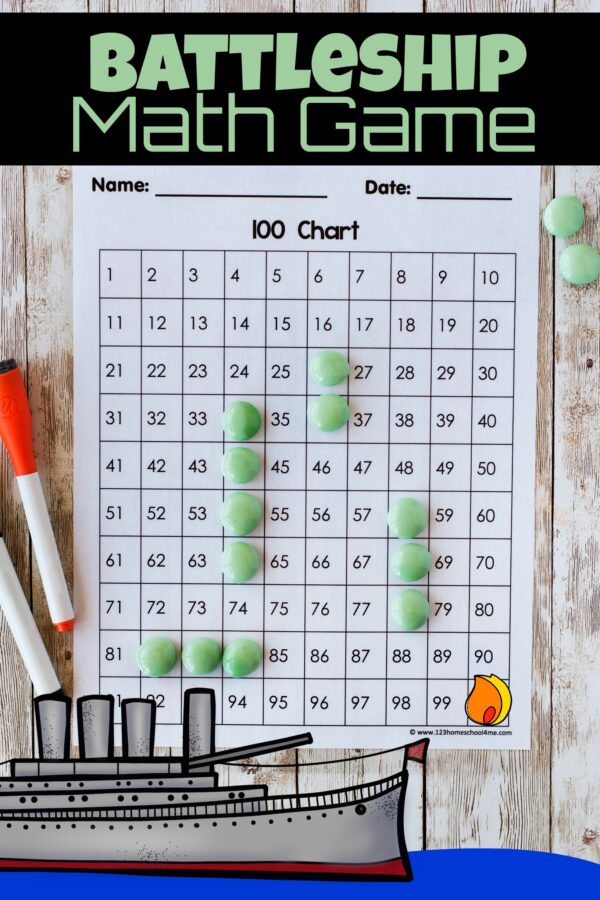 FREE Hundreds Chart Battleship - a Counting to 100 Game