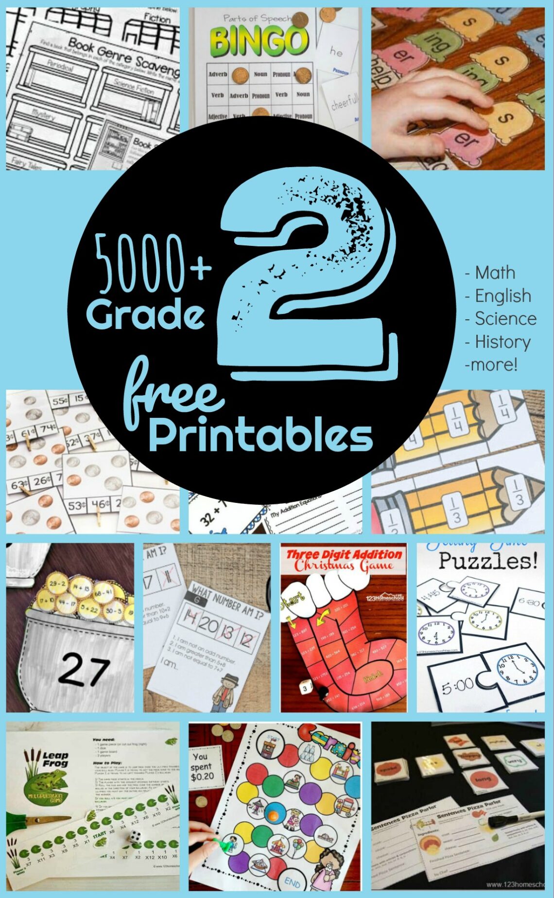 FREE Printable Two-Digit Addition Math Games for 1st, 2nd & 3rd Grade