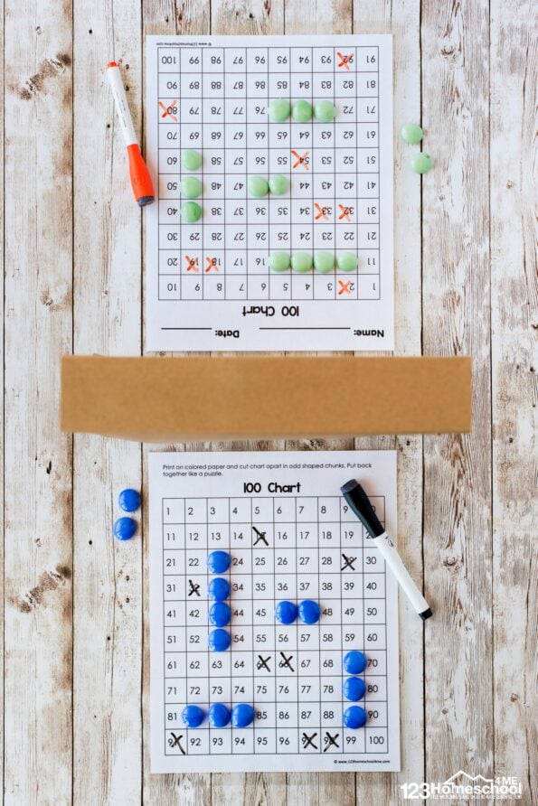 FREE Hundreds Chart Battleship - a Counting to 100 Game