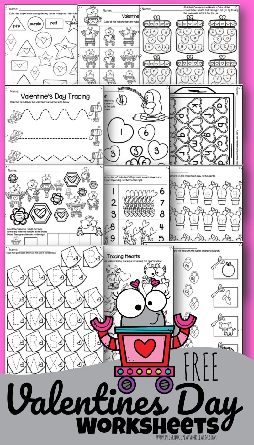💘 FREE Create-A-Word Valentine's Day Spelling Worksheet