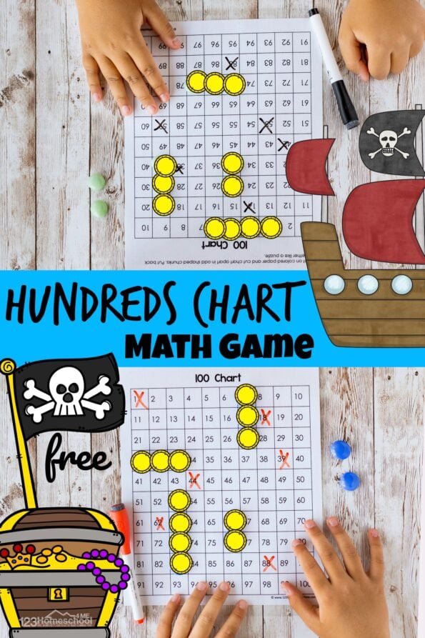 🎲 FREE Printable Roll to 100 Counting Math Game for Kindergarten