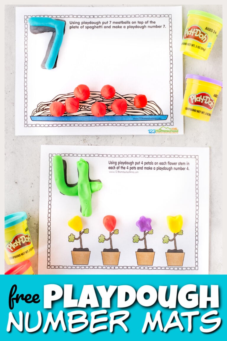 FREE Printable Number Recognition 1-10 Worksheets for Preschool
