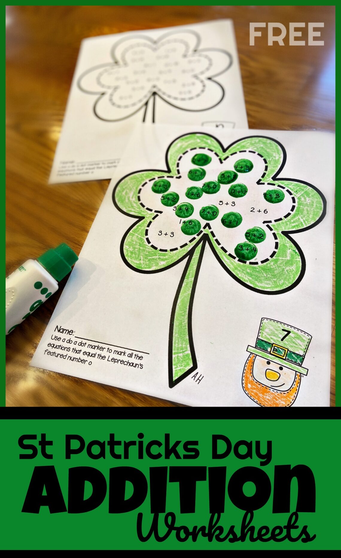 🍀 FREE Printable St Patricks Day Color by Letter Worksheets
