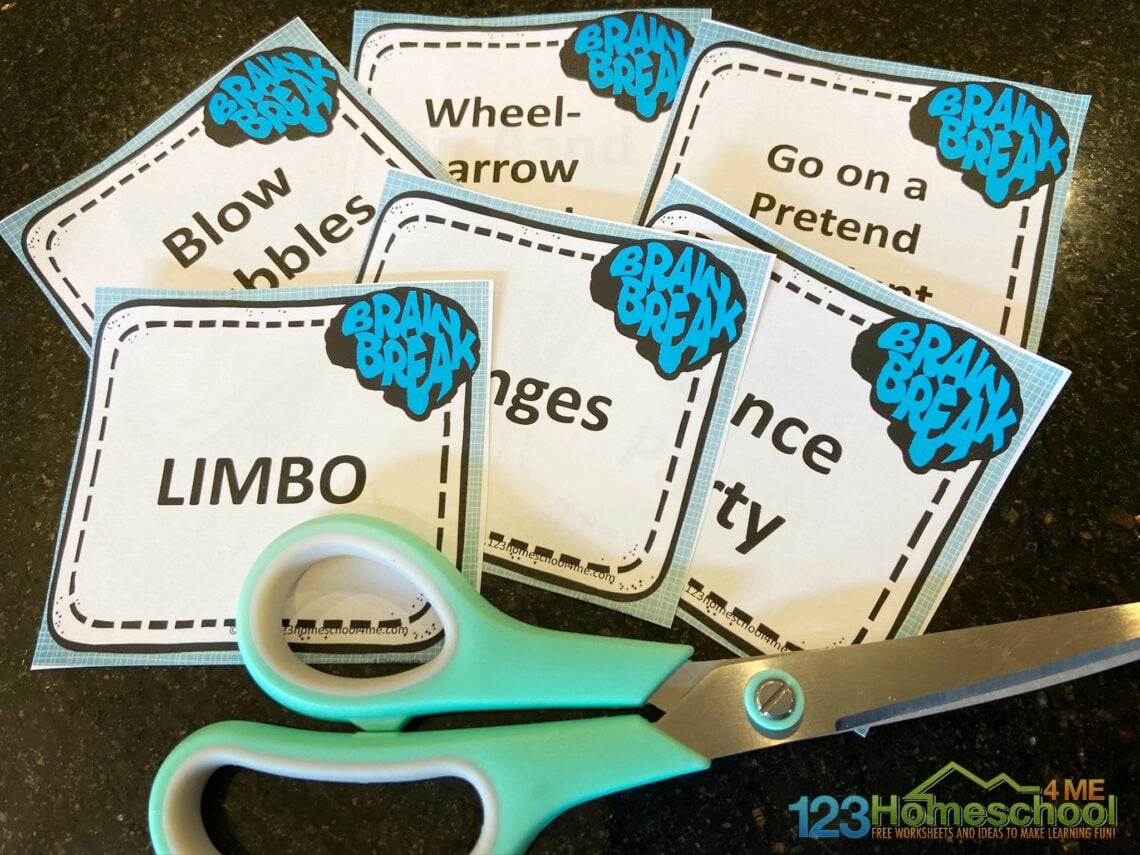 FREE Printable Brain Breaks for Kids