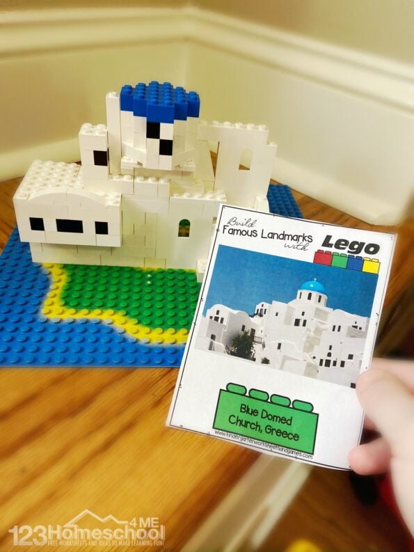 FREE Printable Lego Famous Landmarks Challenge Cards