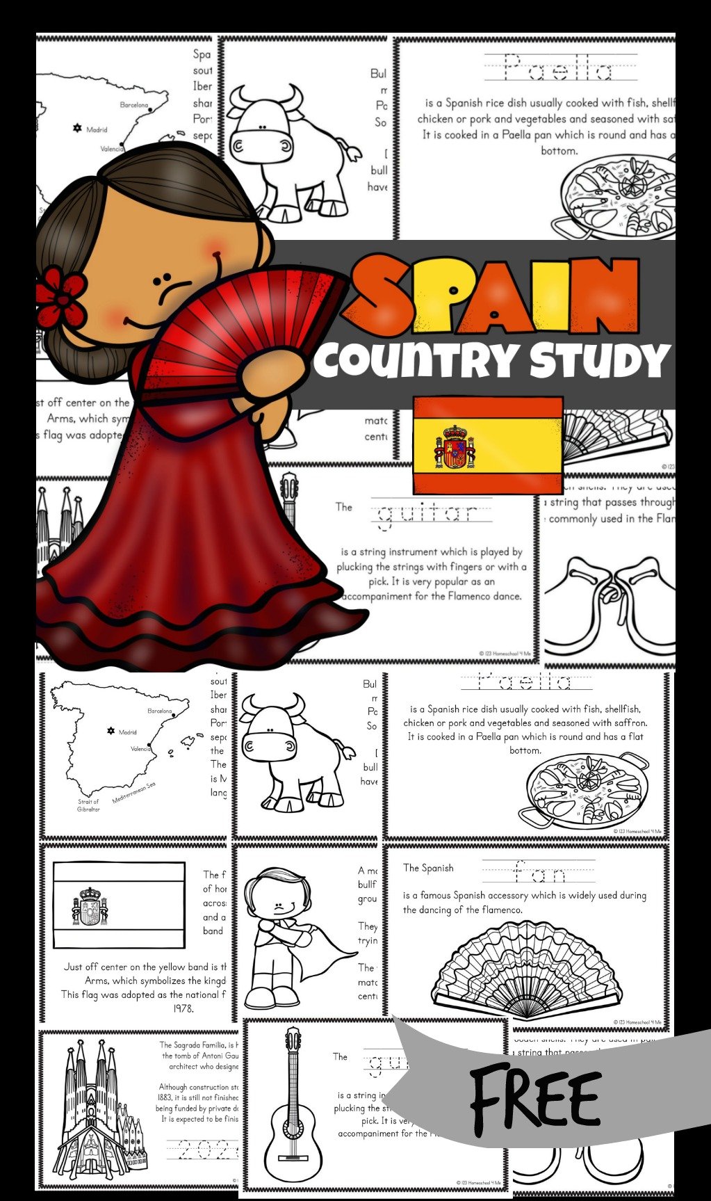 FREE Spain for Kids Free Printable My Little Book about Spain