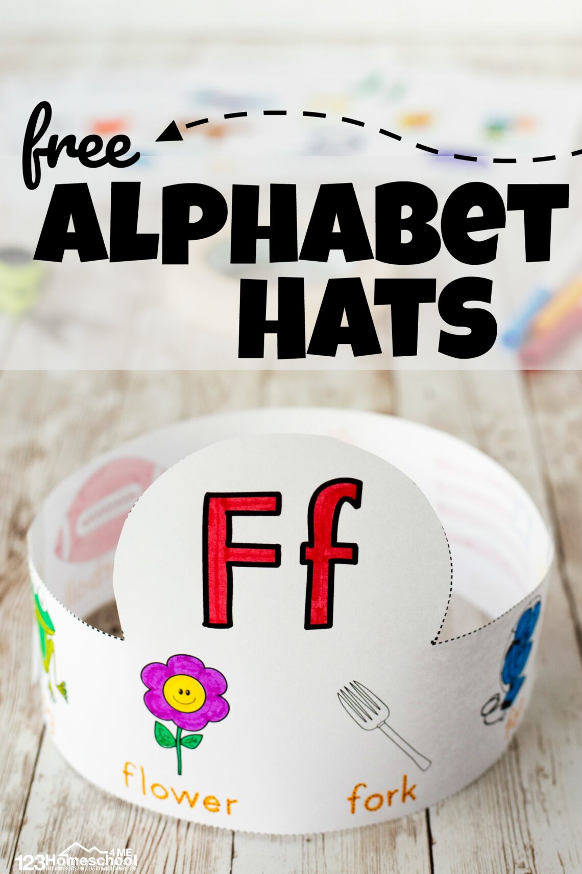 FREE Printable Alphabet Hats Craft for Learning Letters