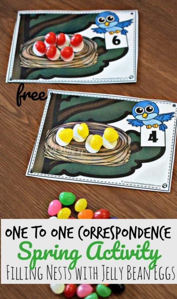 FREE Printable Spring Math Puzzles for Preschoolers