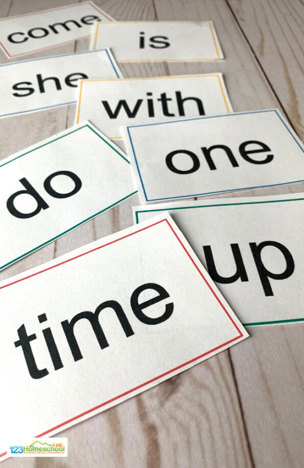 Free Printable Sight Word Flashcards pdf