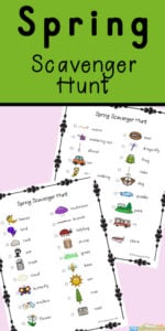 FREE Printable Spring Scavenger Hunt Activity for Kids