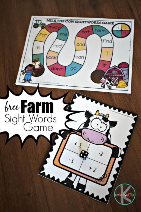 FREE Printable Valentines Day Sight Word Bump Game