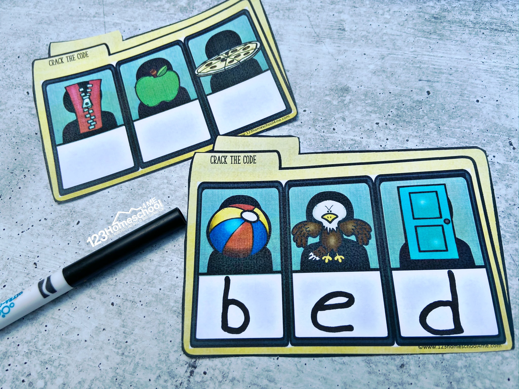 🔍 FREE Crack the Code CVC Words Activity Printables