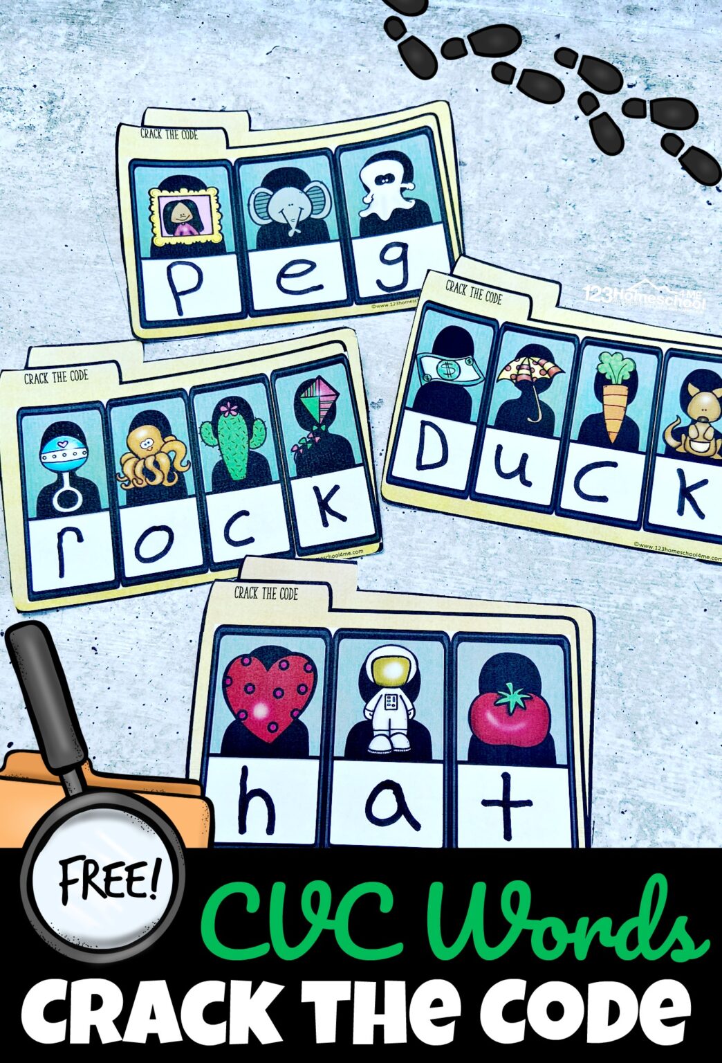 FREE Reading CVC Word Stories Printable pdf Activity