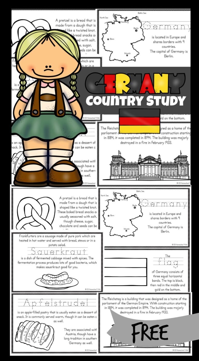 FREE Germany for Kids Printable Book