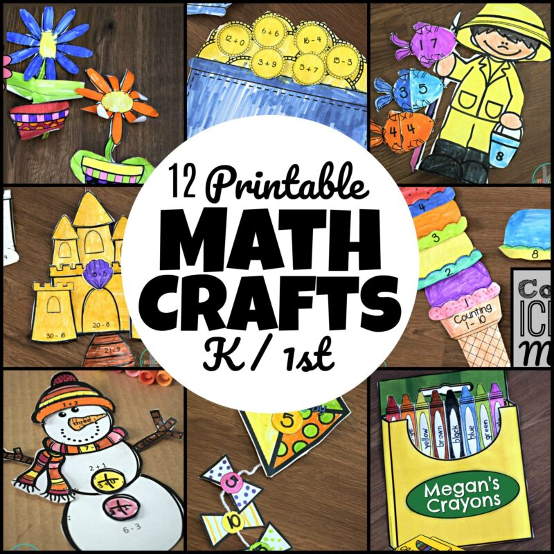 12 Math Crafts BUNDLE