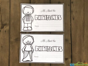 Philippines For Kids Printable Reader with Facts and Pictures to Color