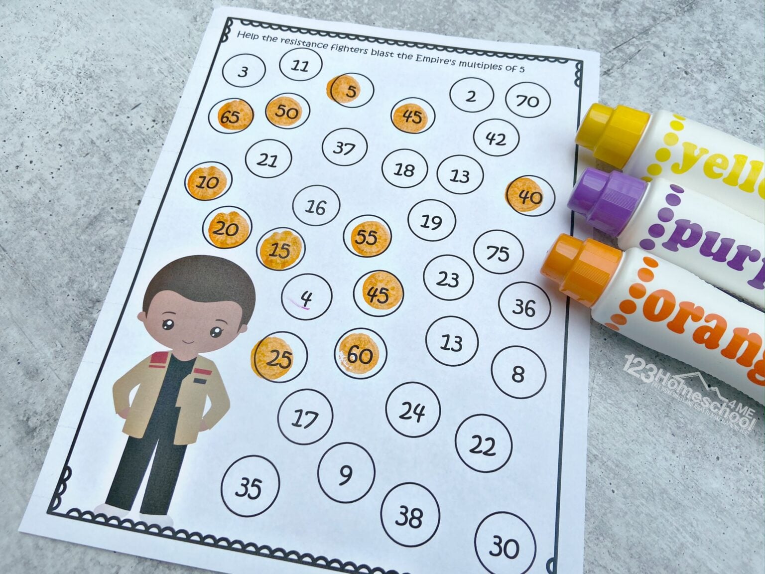 FREE FREE Printable Star Wars Multiples Worksheet