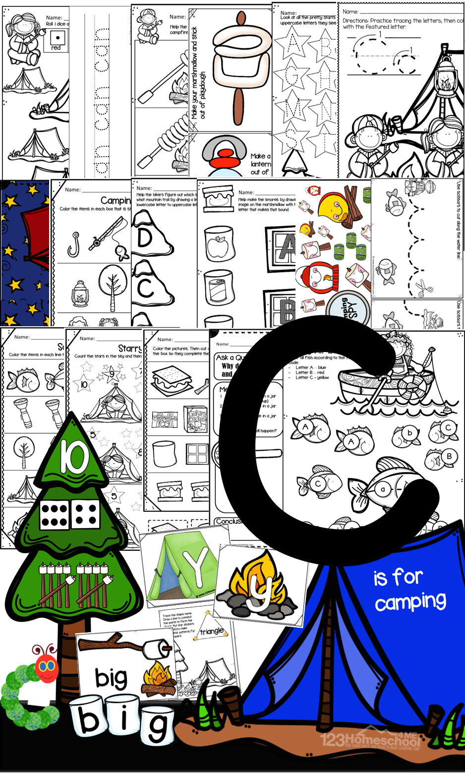 Letter C - Camping Theme Printables