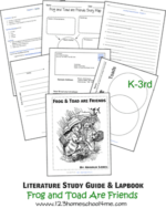 Frog and Toad Are Friends Lapbook and Worksheets - 123 Homeschool 4 Me
