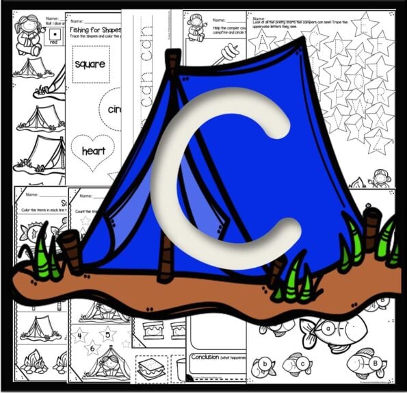 Letter C - Camping Theme Printables