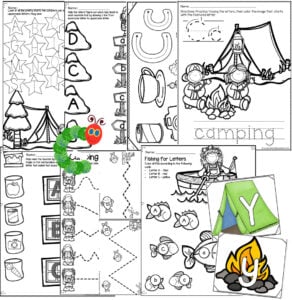 Letter C - Camping Theme Printables