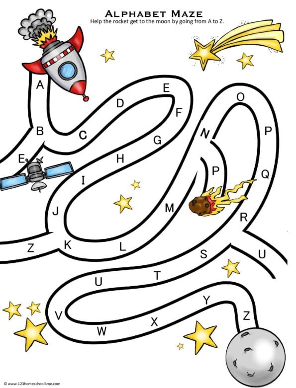 ️ FREE Printable ABC Alphabet Mazes for Pre-k and Kindergarten