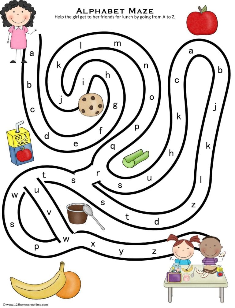 ️ FREE Printable ABC Alphabet Mazes for Pre-k and Kindergarten