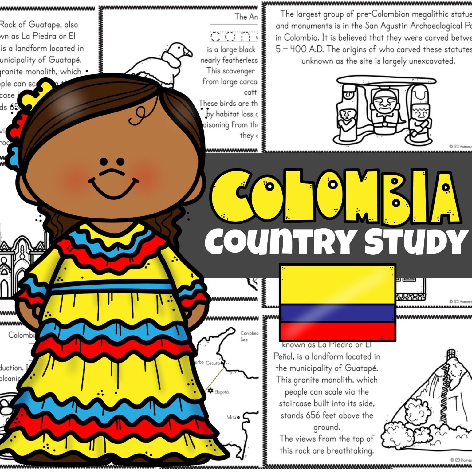 FREE Colombia For Kids Printable Book