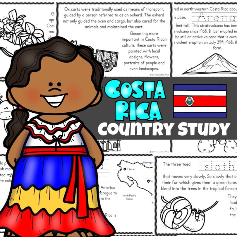 Learn About Costa Rica Country For Kids with FREE Printables