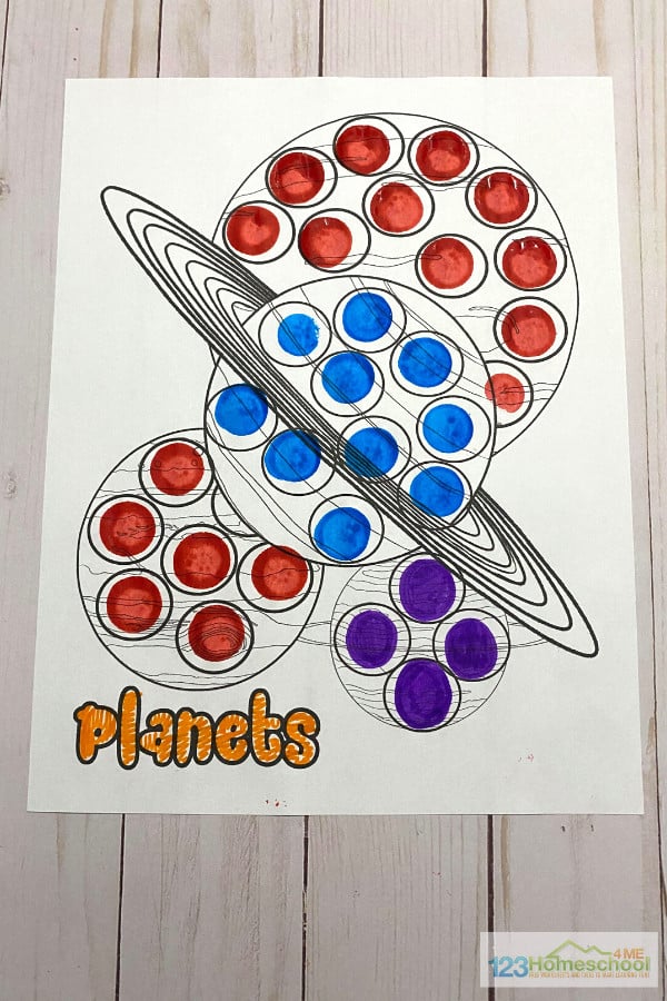 FREE Space Do A Dot Printables