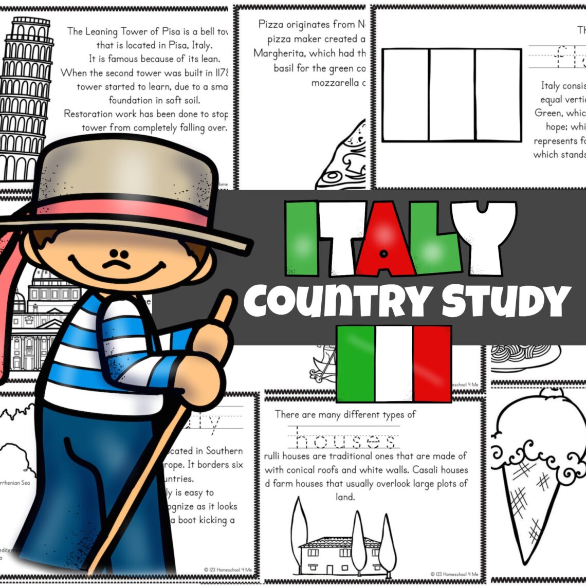FREE Free Italy Printables Read, Color and Learn About Italy for Kids