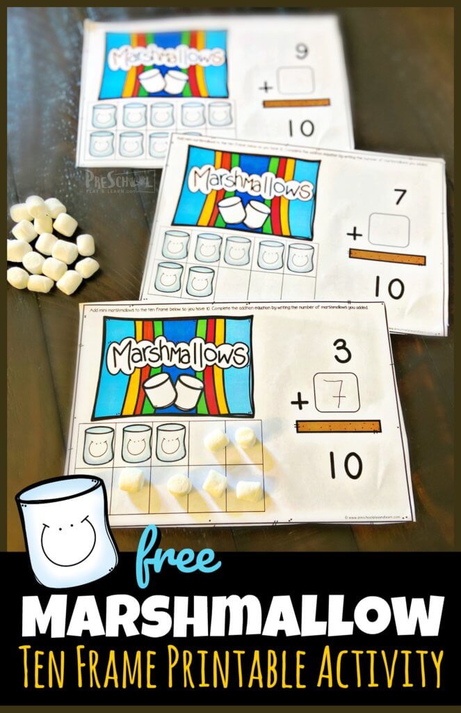 FREE Printable Making 10 with Ten Frames Worksheets pdf