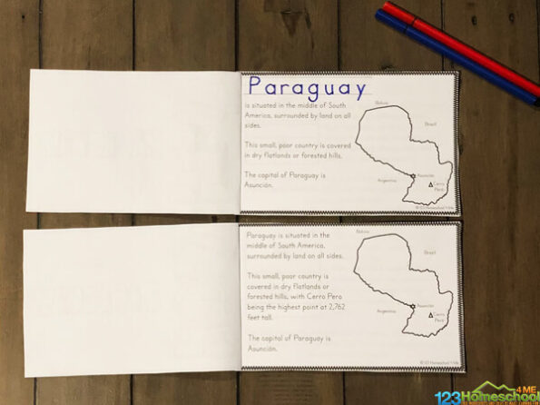 FREE Paraguay For Kids Printable Reader to Color, Read, and Learn!