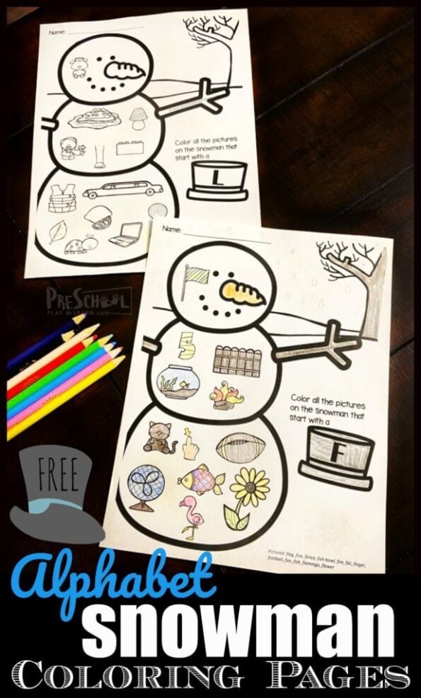 ⛄ FREE Snowman Worksheets