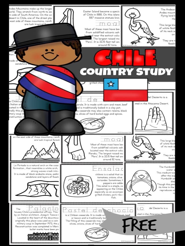 Chile for Kids Printable Book - 123 Homeschool 4 Me