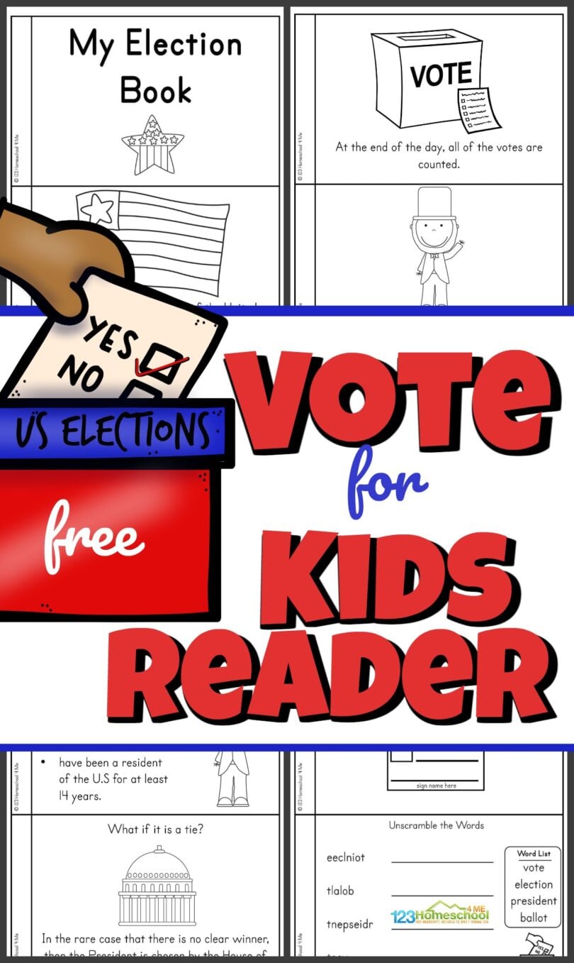 FREE Voting for Kids Printable Election Reader