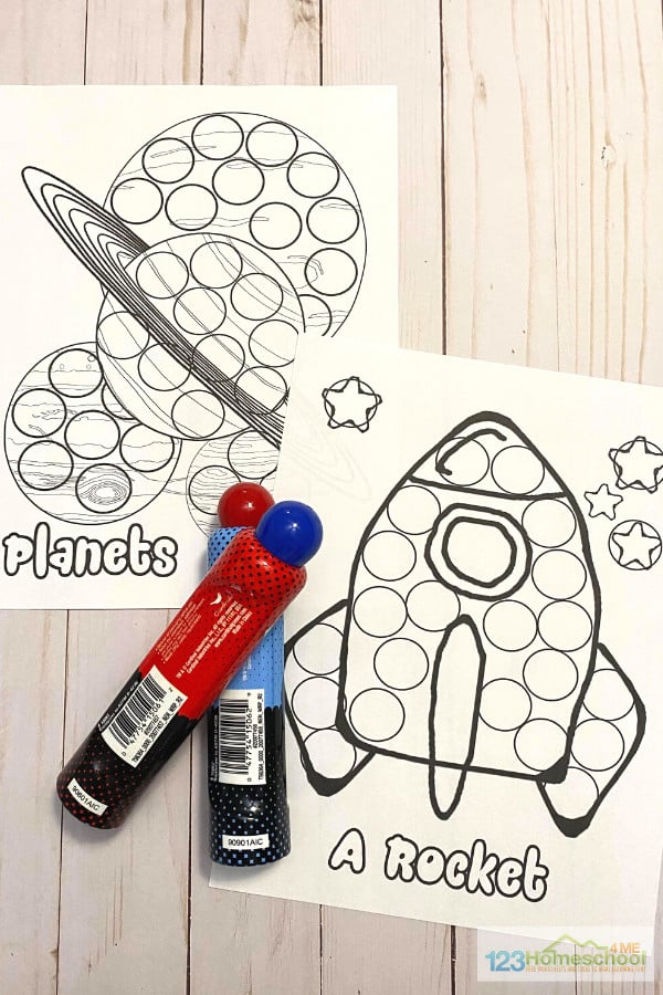 FREE Space Do A Dot Printables