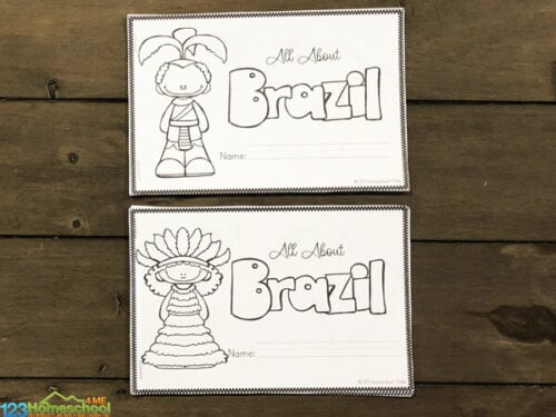 🦜 FREE Brazil For Kids Printable Reader Book - Color, Read, & Learn