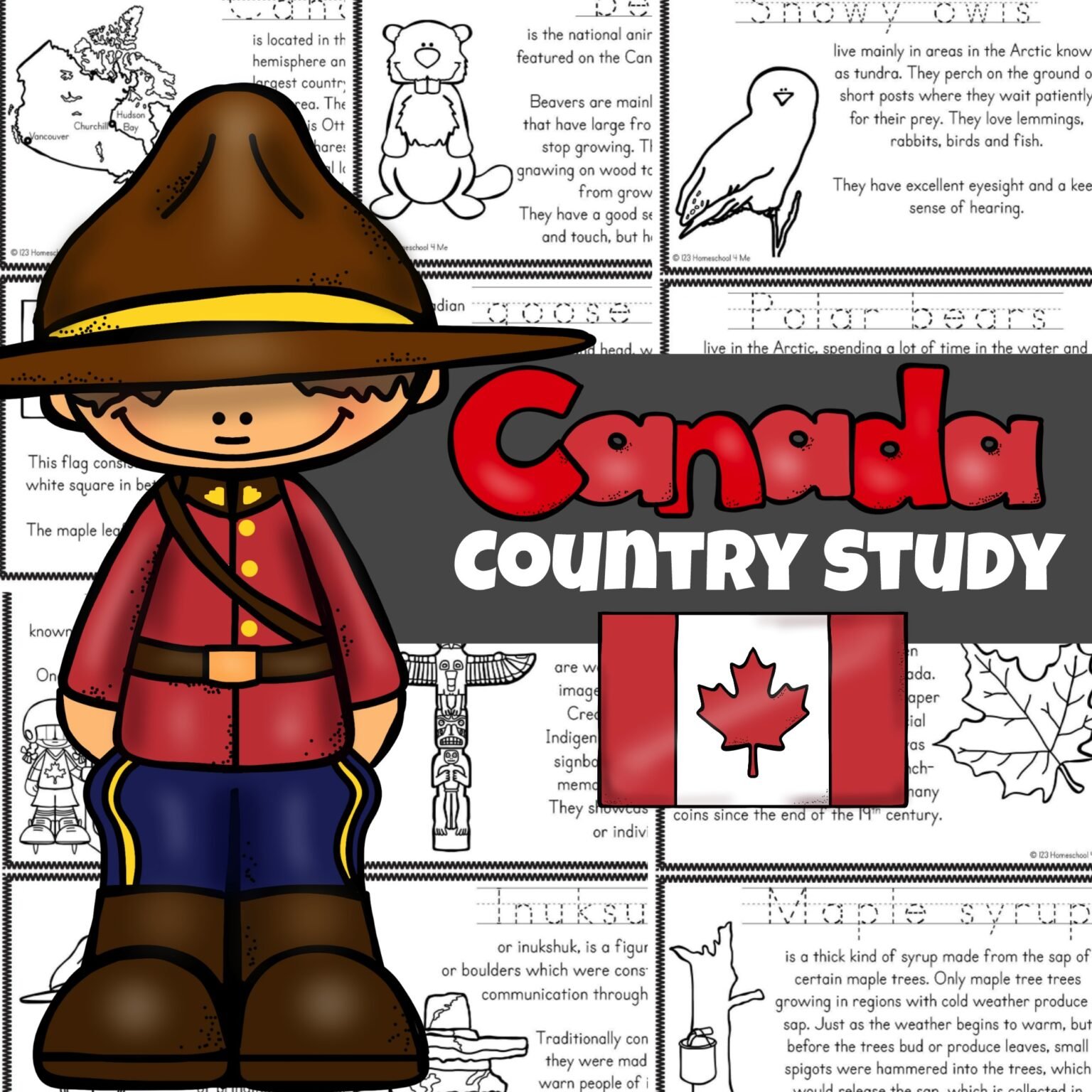 🍁 FREE Printable Canada for Kids Reader to Color, Read, and Learn!