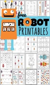 FREE Robot Printables Worksheets for Preschool and Kindergarten