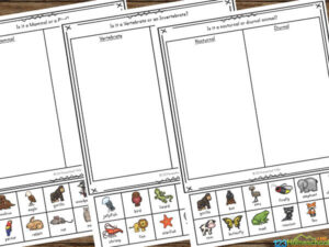 🐍 🐘 FREE Printable Animal Classification Worksheet for Kids