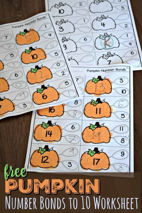 FREE Number Bond Games Printable and Activity