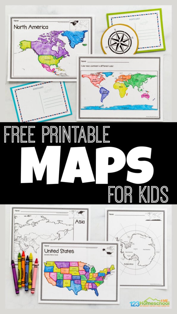 🗺️ FREE Printable Blank Maps for Kids - World, Continent, USA